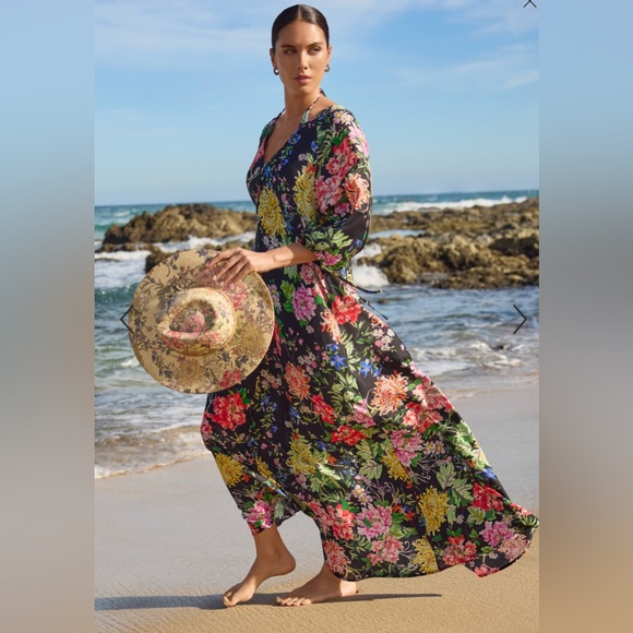 Johnny Was | Dresses | Johnny Was California Womens Metalli Notte Long ...